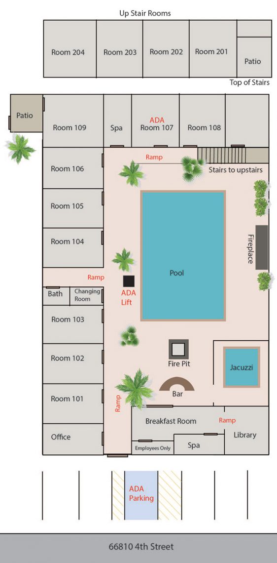 Property Map - El Morocco Inn and Spa